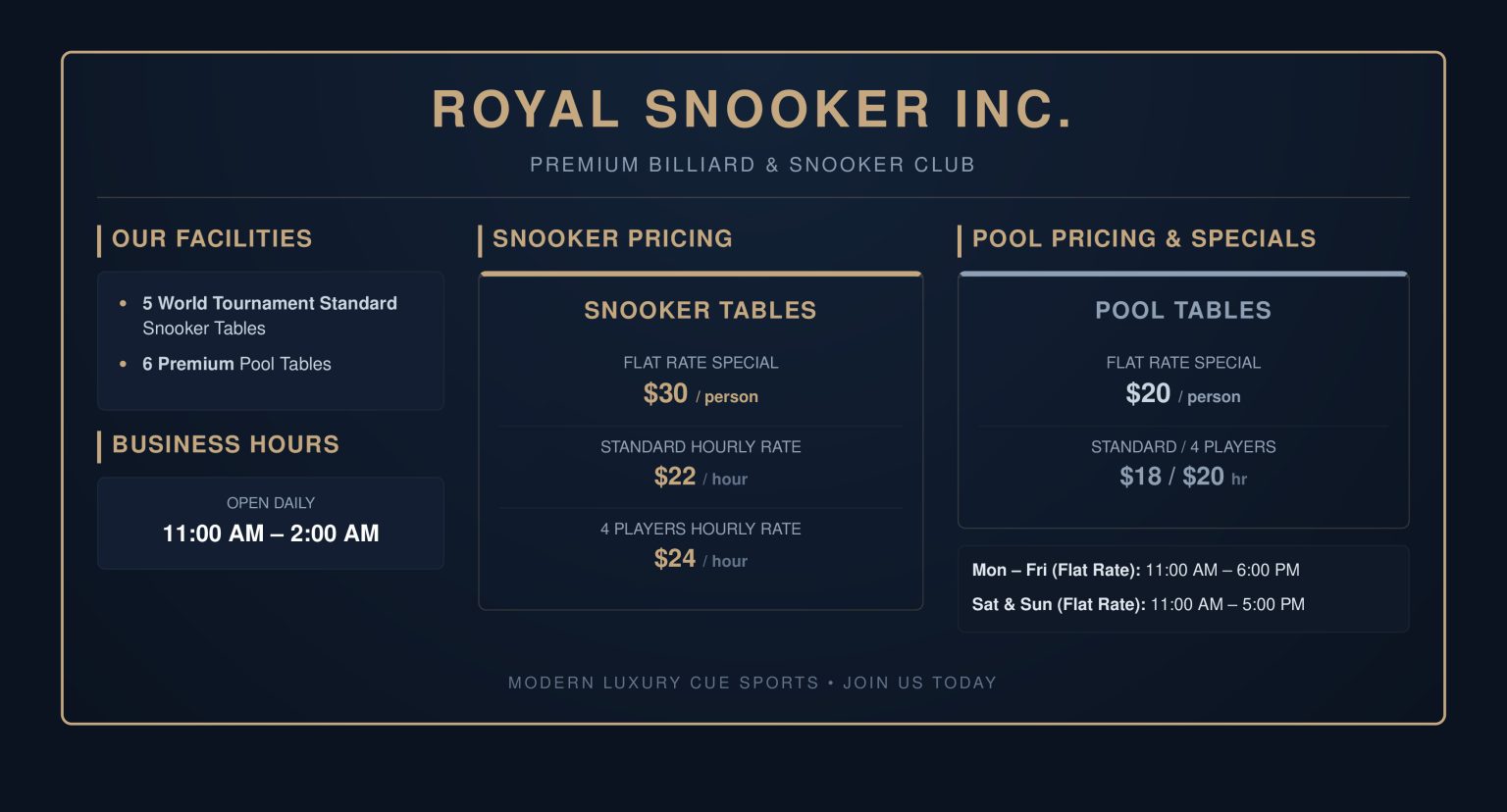 Home - Royal Snooker